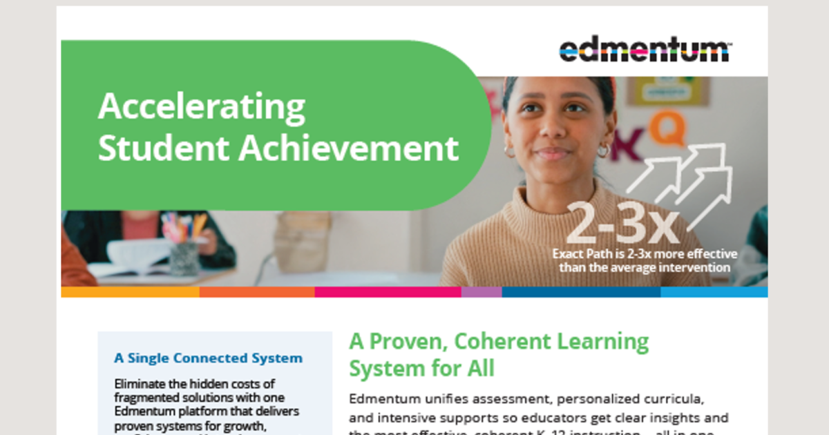 Accelerating Student Achievement | Edmentum