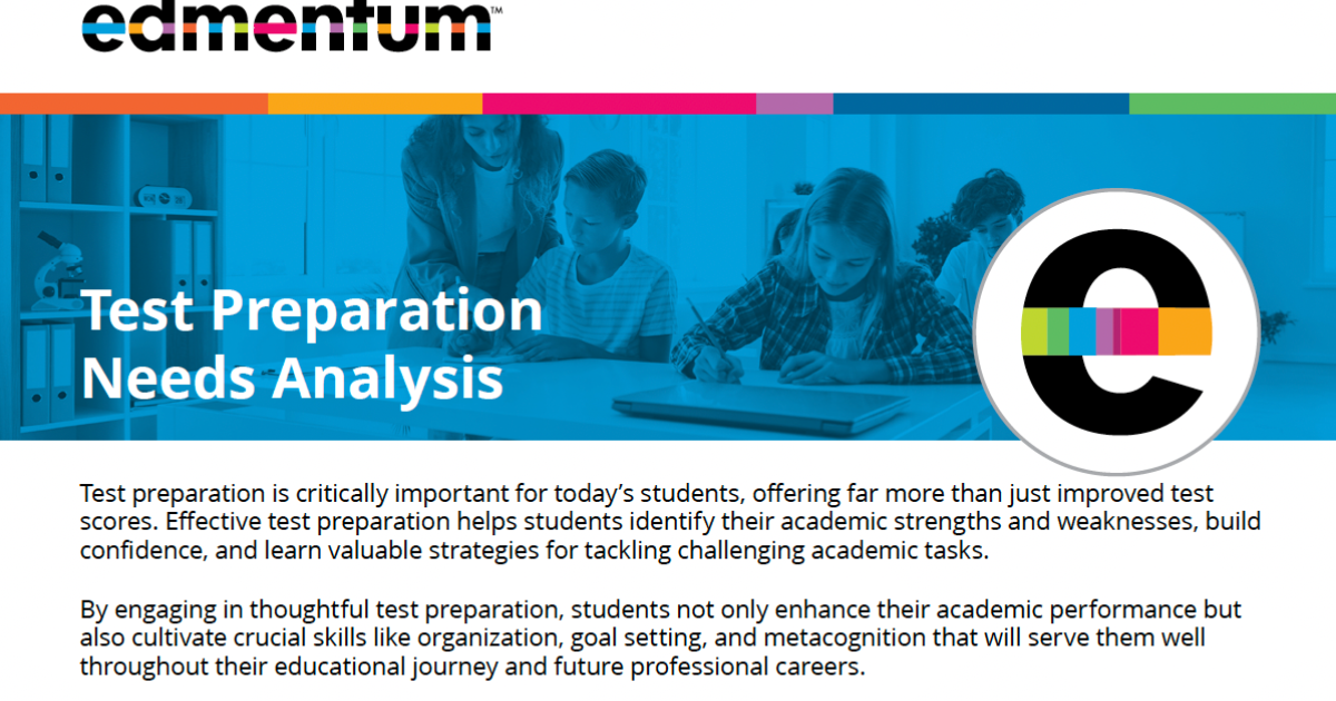 Test Preparation Needs Analysis | Edmentum