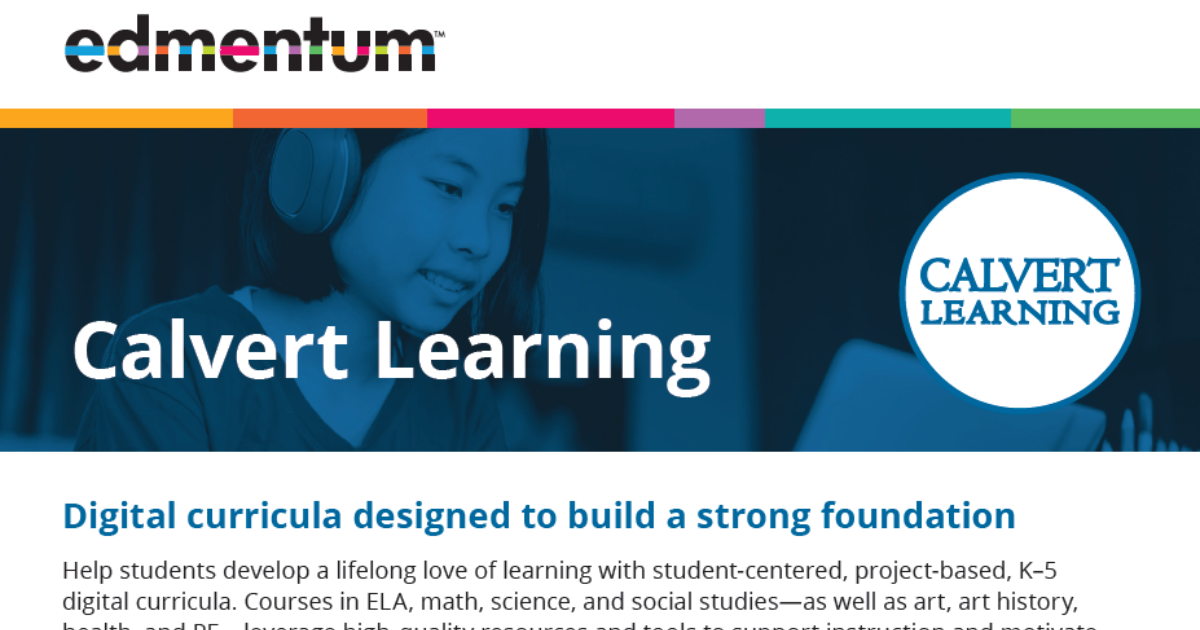 Calvert Learning Overview | Edmentum