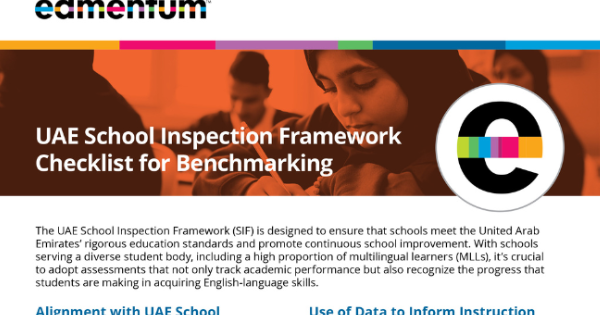 UAE School Inspection Framework Checklist for Benchmarking | Edmentum