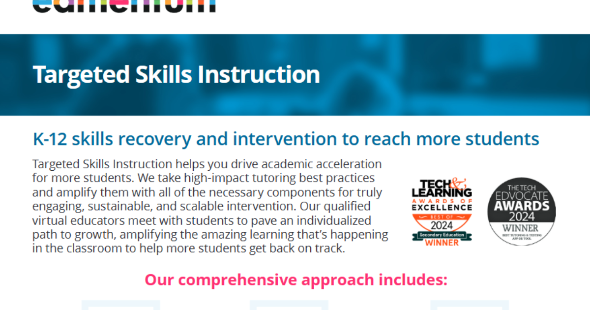 Targeted Small-Group Instruction | Edmentum