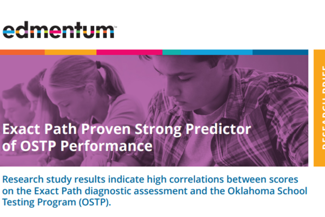 Exact Path Diagnostic and the Oklahoma School Testing… | Edmentum