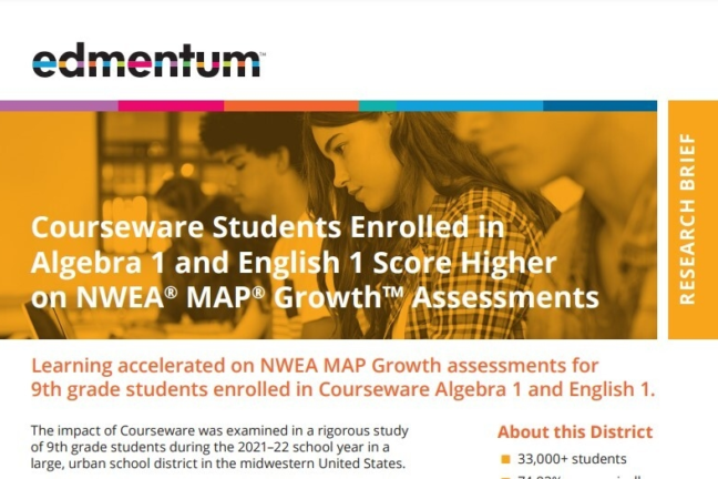 Courseware Students Enrolled in Algebra 1 and English 1… | Edmentum