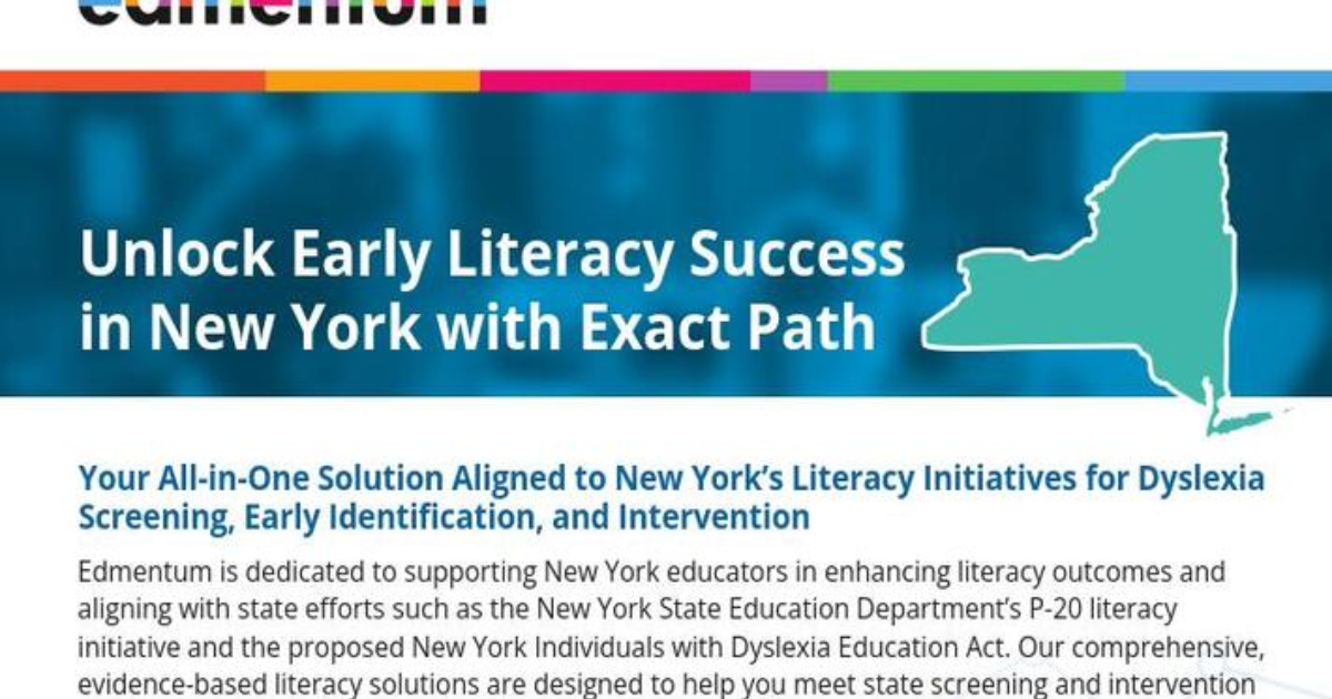 Unlock Early Literacy Success in New York with Exact Path | Edmentum