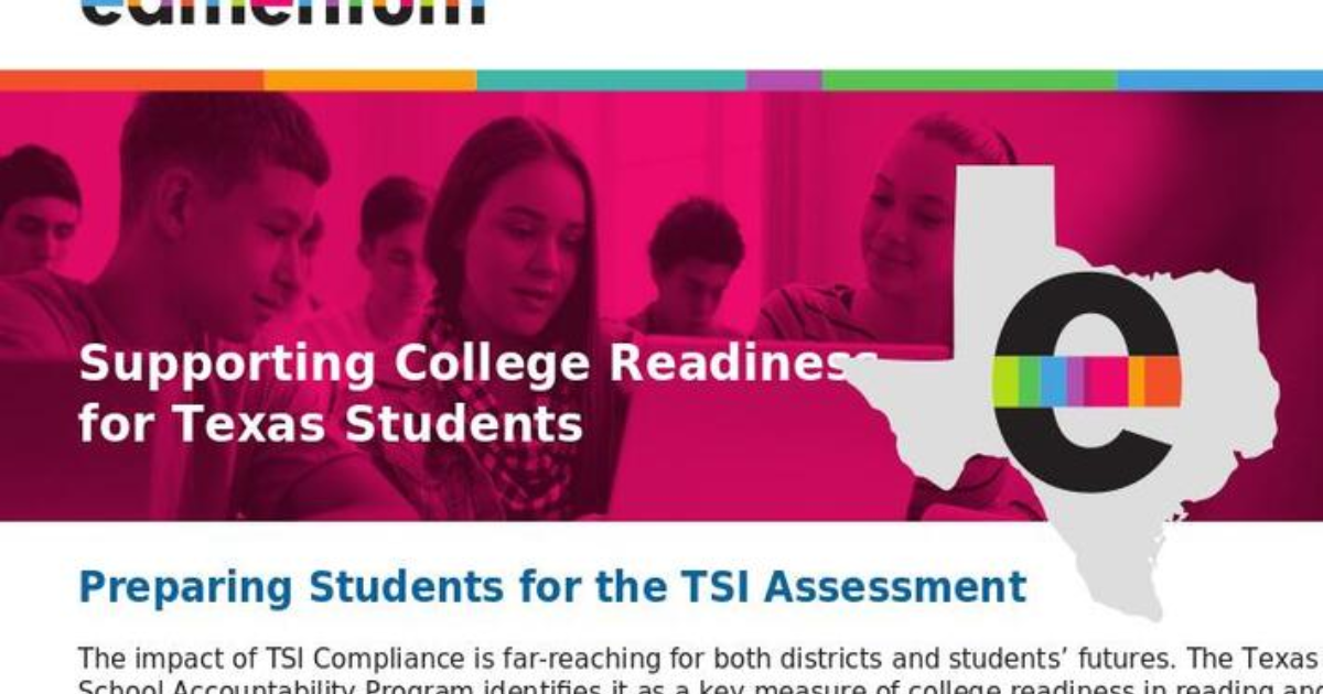 Supporting College Readiness for Texas Students | Edmentum
