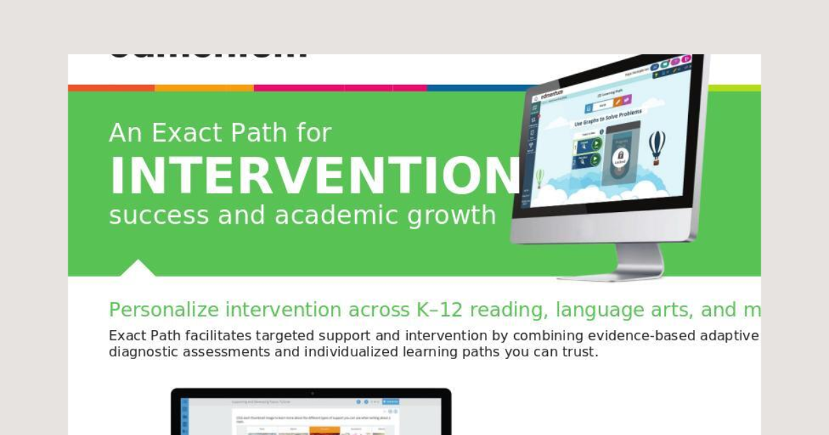 An Exact Path for Intervention Success and Academic Growth | Edmentum