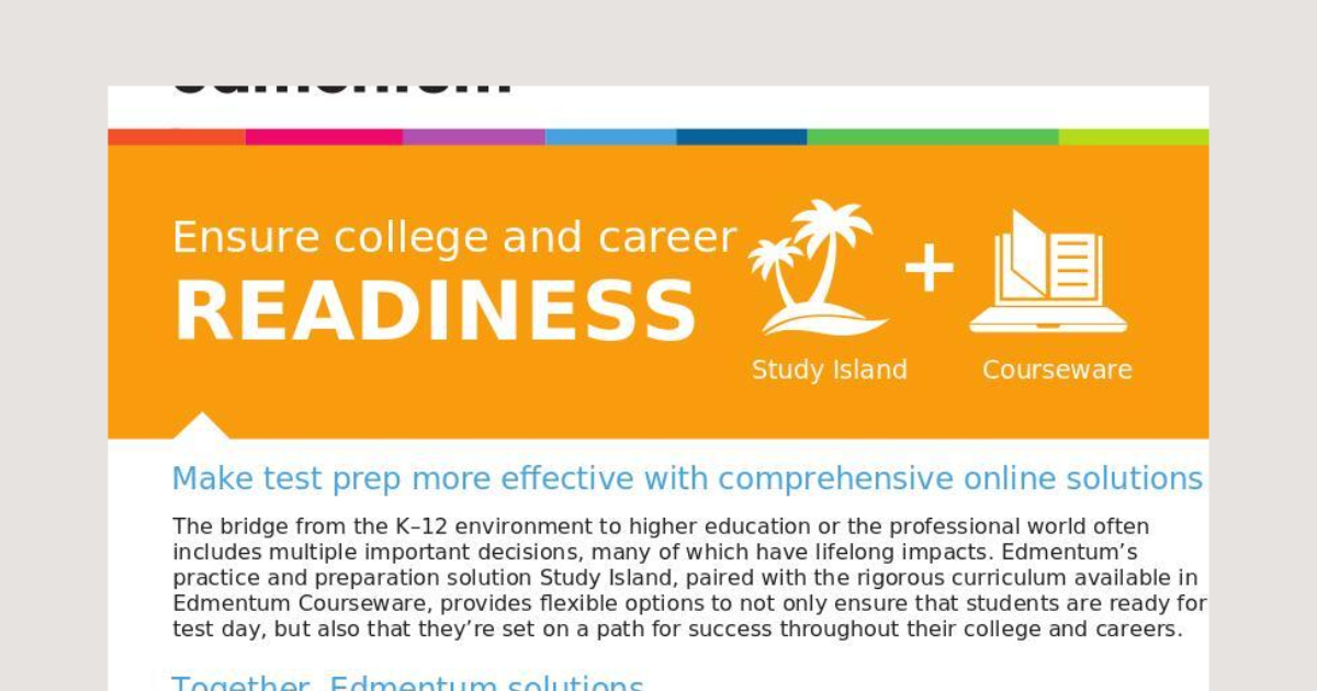 College and Career Readiness with Edmentum Courseware and… | Edmentum