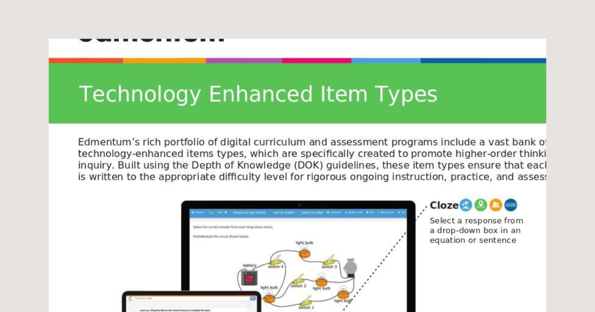 Technology Enhanced Item Types | Edmentum
