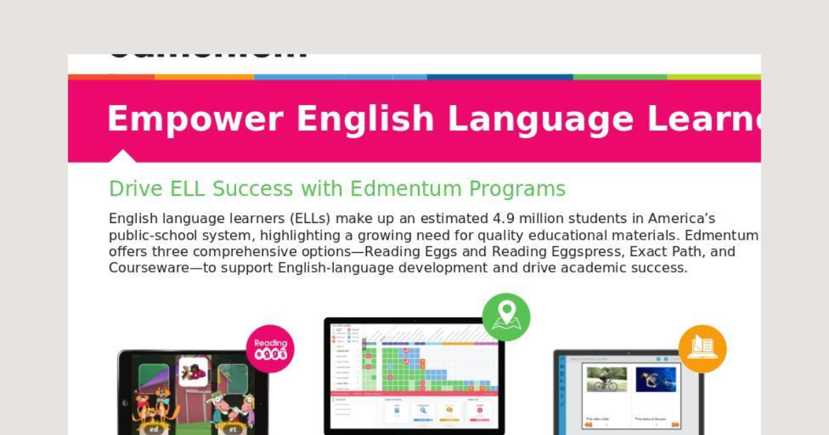 Empower English Language Learners | Edmentum