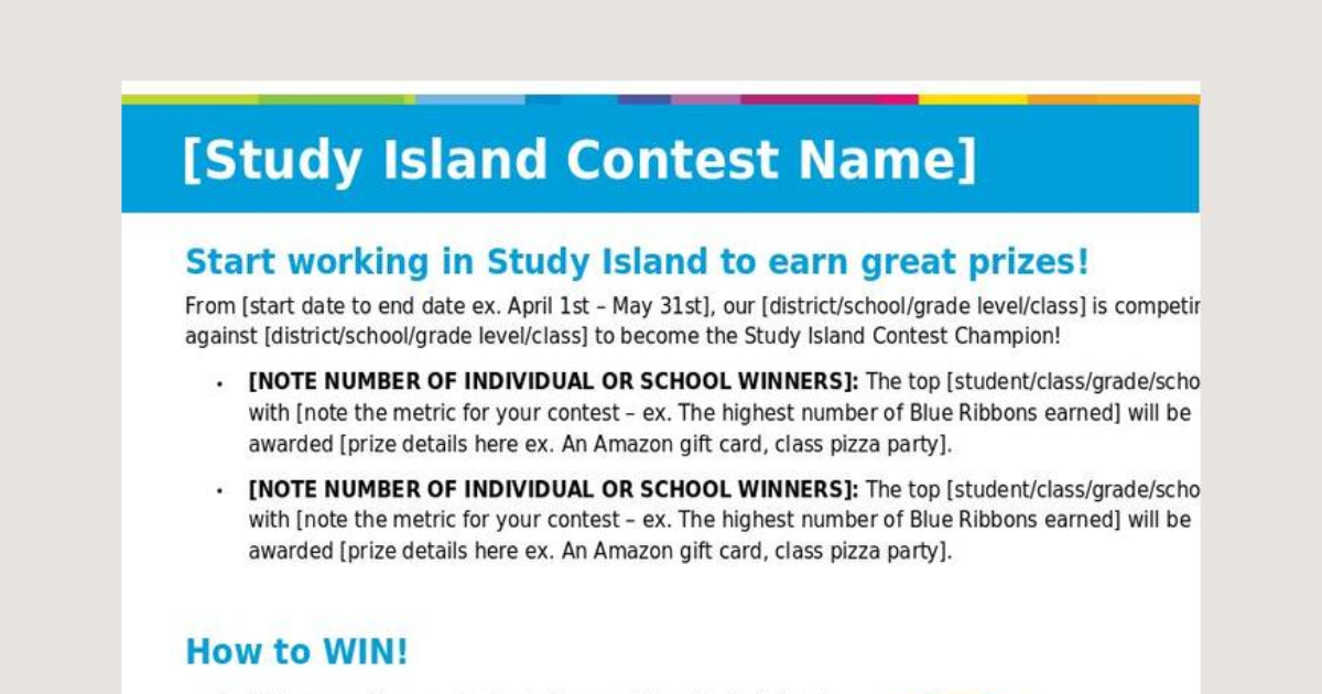Study Island Contest Educator Flyer | Edmentum