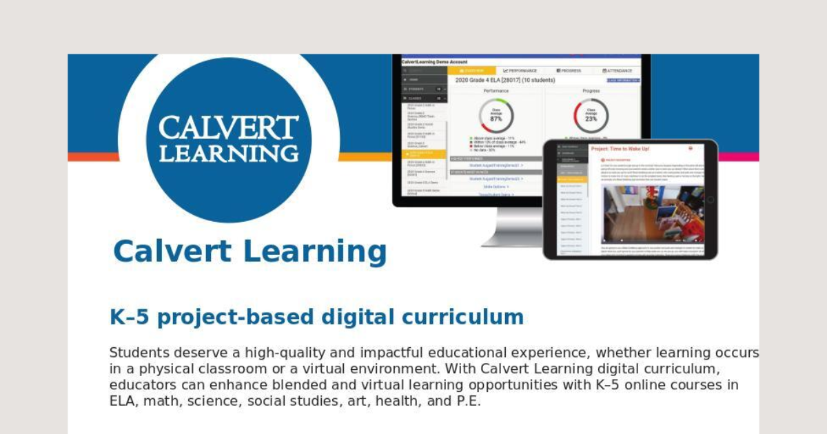 Calvert Learning Overview | Edmentum