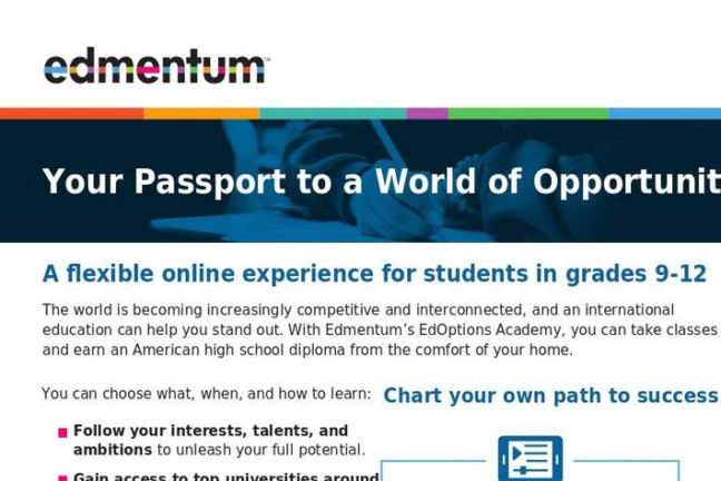 Your Passport to a World of Opportunity | Edmentum