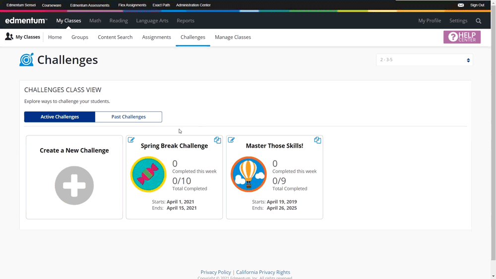 How to Create a Challenge in Exact Path | Edmentum